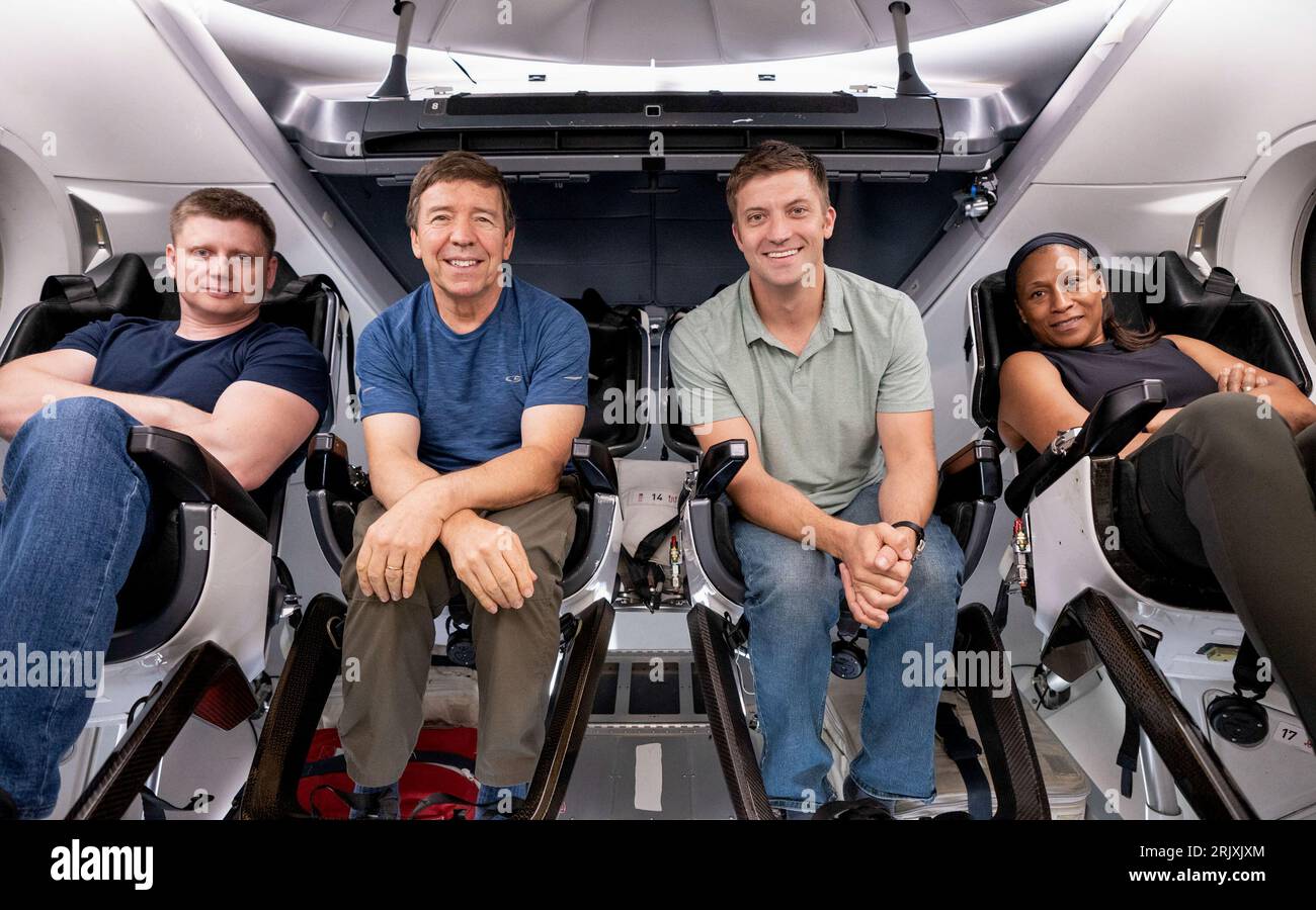 Hawthorne, California, USA. 10th Aug, 2023. Crew-8 poses for a group ...