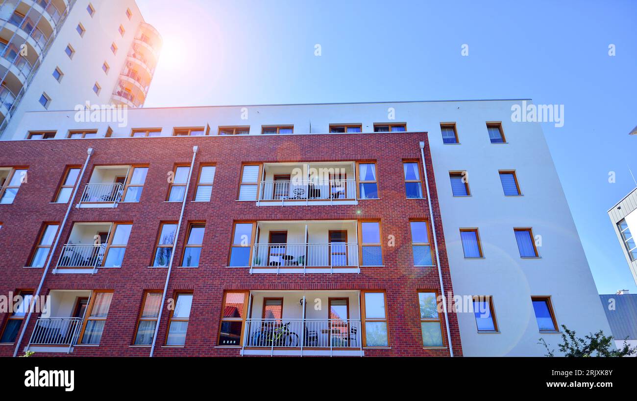 Luxury modern residential apartment building complex Stock Photo - Alamy