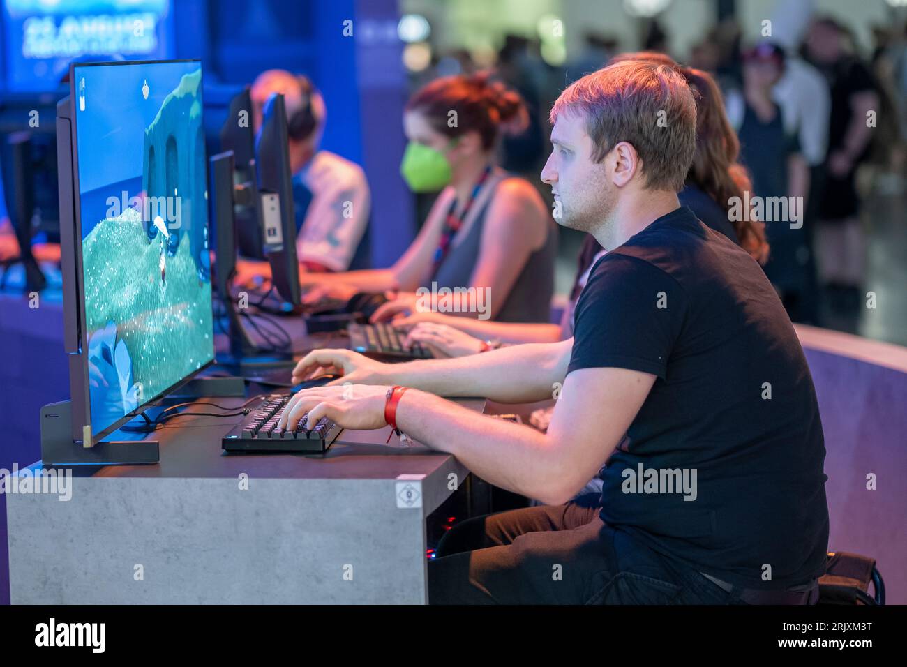 Opening day of Gamescom, the world's largest trade fair for computer ...