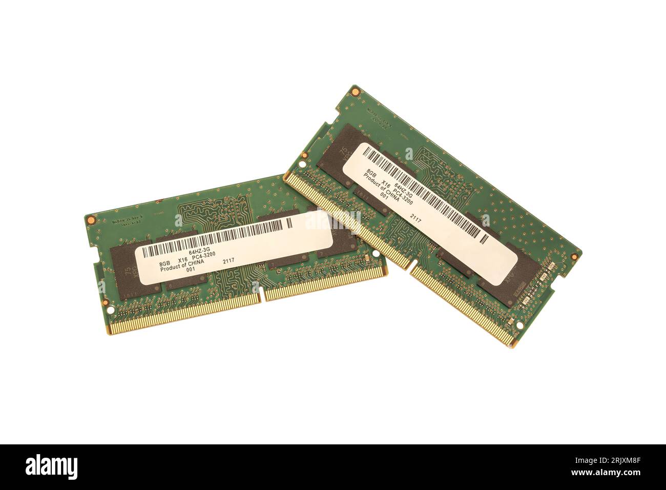 Two DDR RAM Memory Modules On White Background, Gigabyte, Random Access ... Two DDR RAM Memory Modules On White Background, Gigabyte, Random Access ...