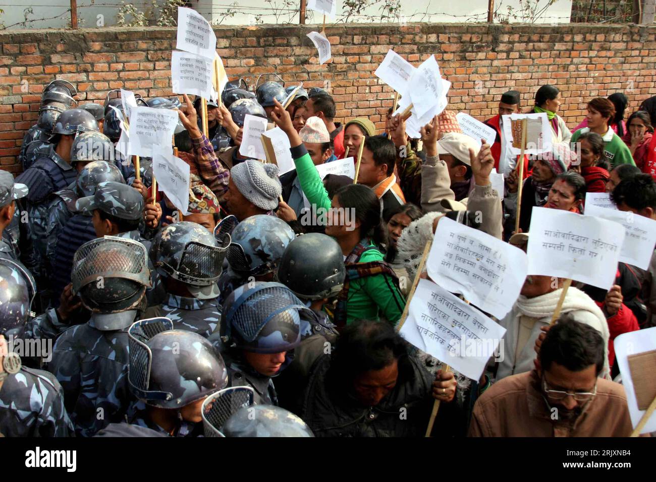 Kathmandu protest 2008 hi-res stock photography and images - Alamy