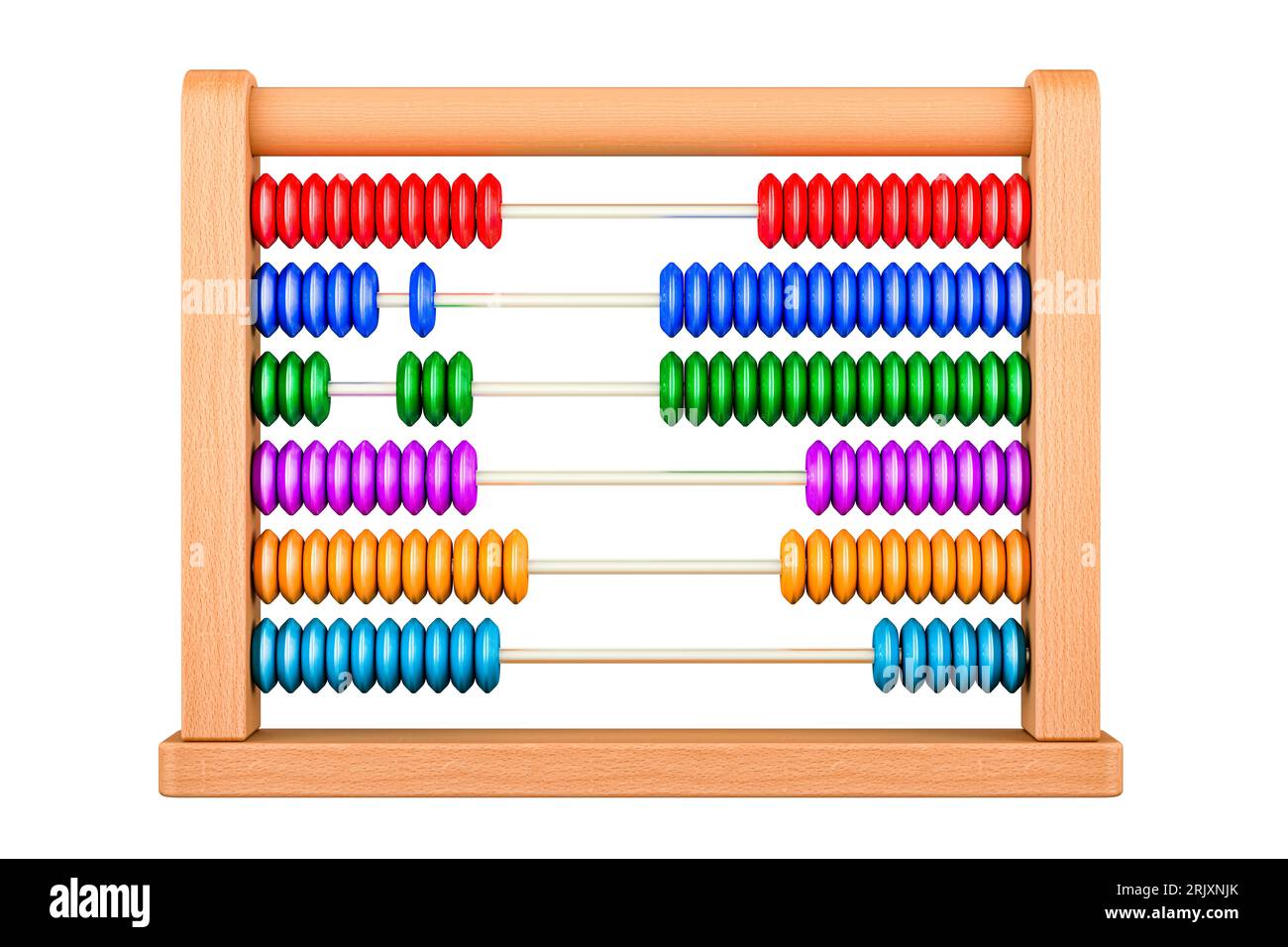 Toy Abacus, Classic Wooden Educational Counting Toy. front view. 3D ... Toy Abacus, Classic Wooden Educational Counting Toy. front view. 3D ...
