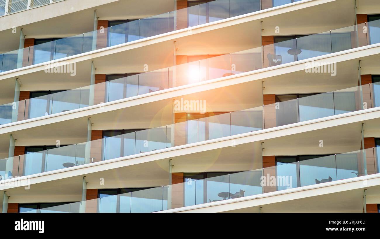 Modern beautiful luxury hotel resort building Stock Photo - Alamy