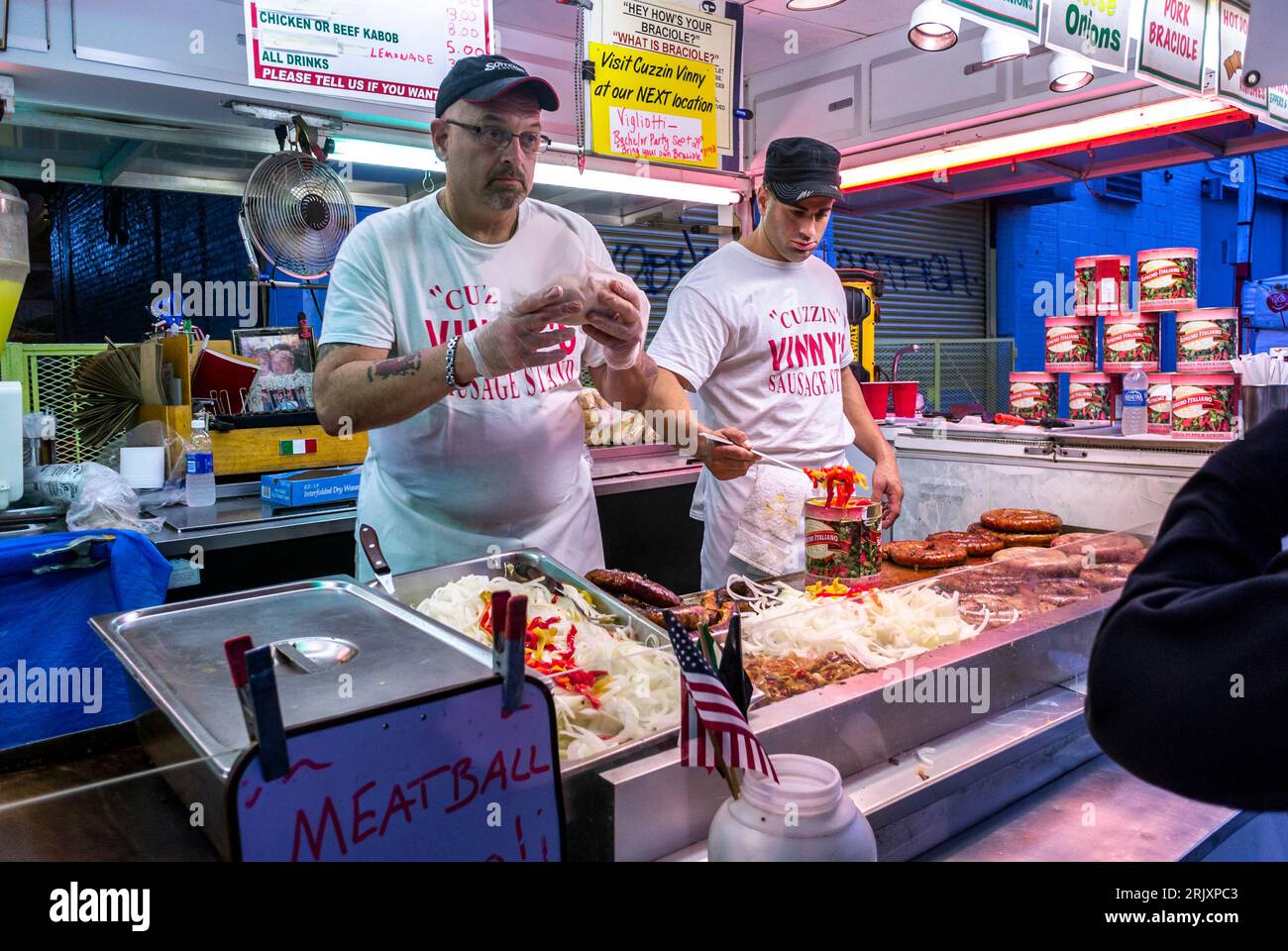 New York City, NY, USA, People Working, Street Food Vendor, Little ...