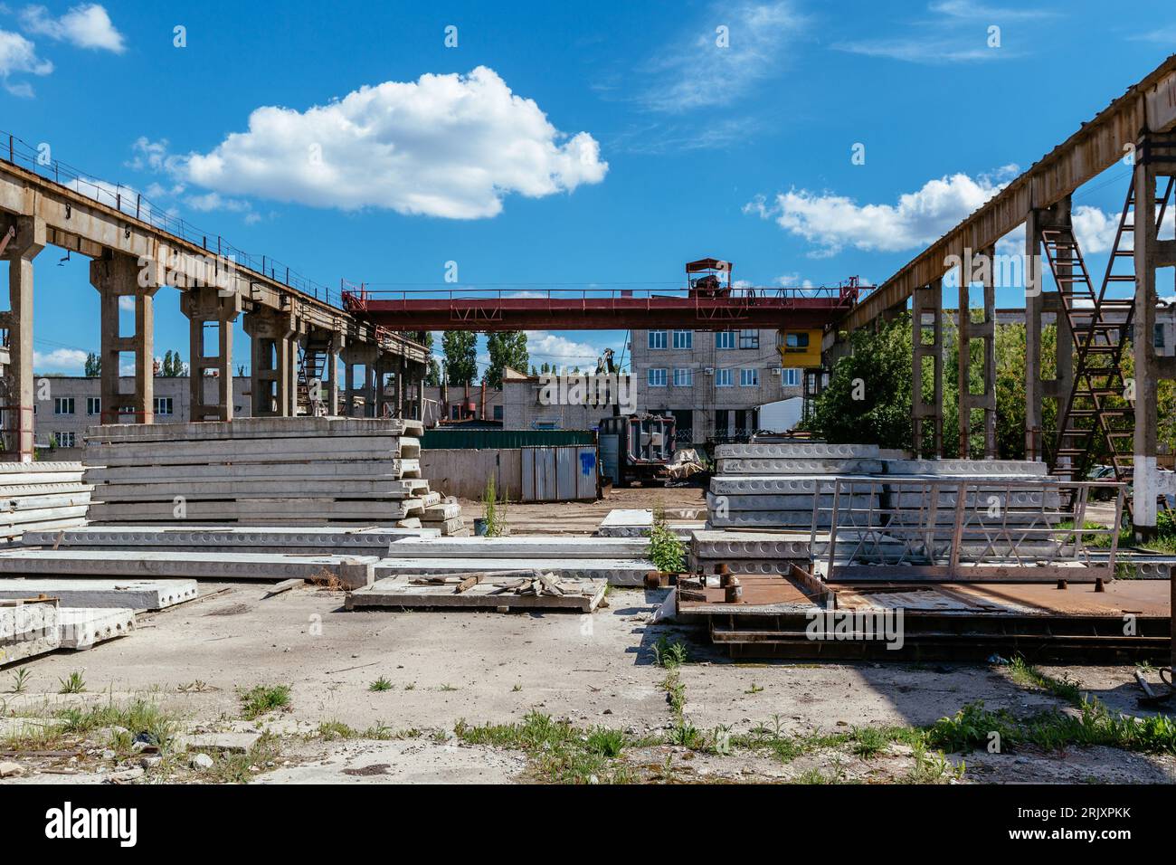 Industrial area of reinforced concrete factory Stock Photo - Alamy