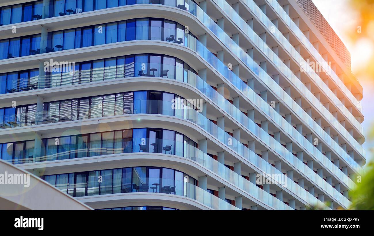 Modern beautiful luxury hotel resort building Stock Photo - Alamy