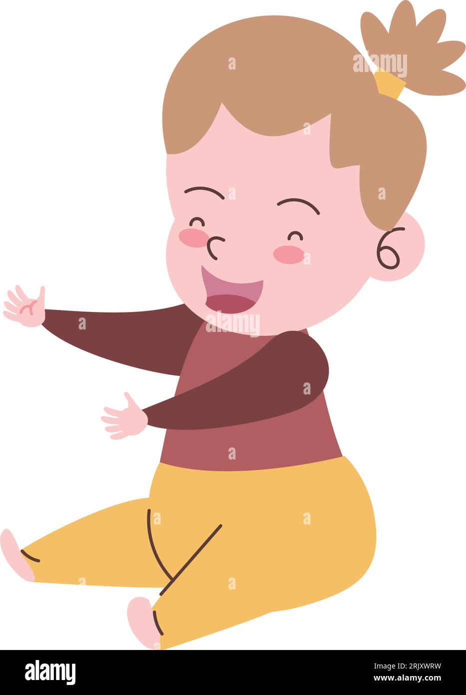 happy baby vector Stock Vector Image & Art - Alamy