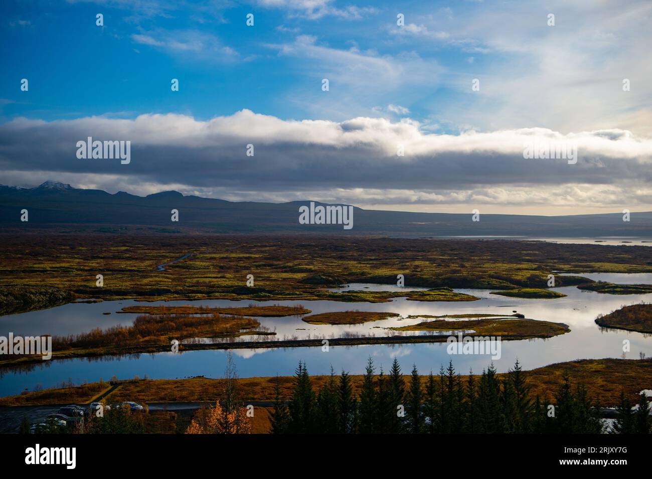 thingvellir autumn landscape. thingvellir national park in iceland ...