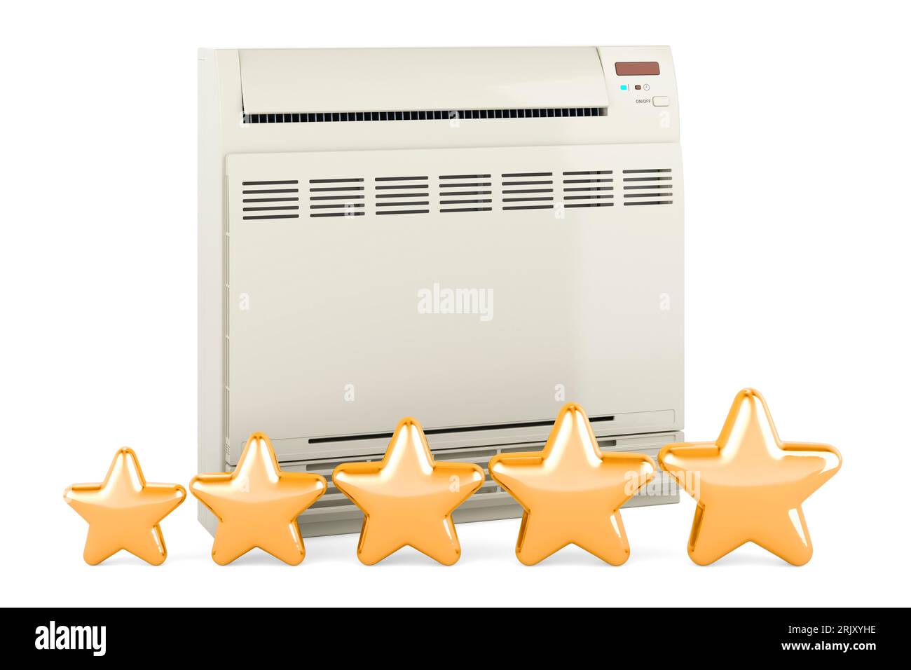 Air conditioner, floor standing unit with five golden stars, 3D ...