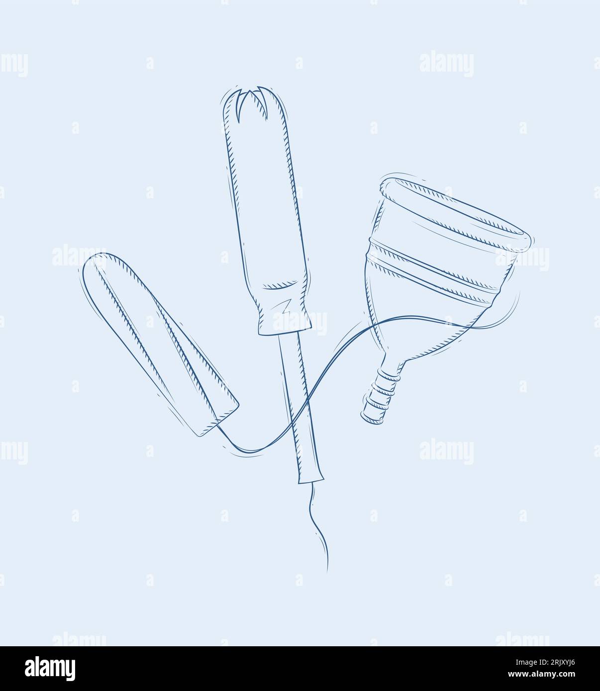 Tampon pad menstrual cup Stock Vector Images - Alamy