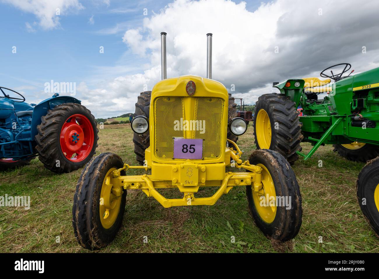 Low Ham.Somerset.United Kingdom.July 23rd 2023.A modified yellow ...