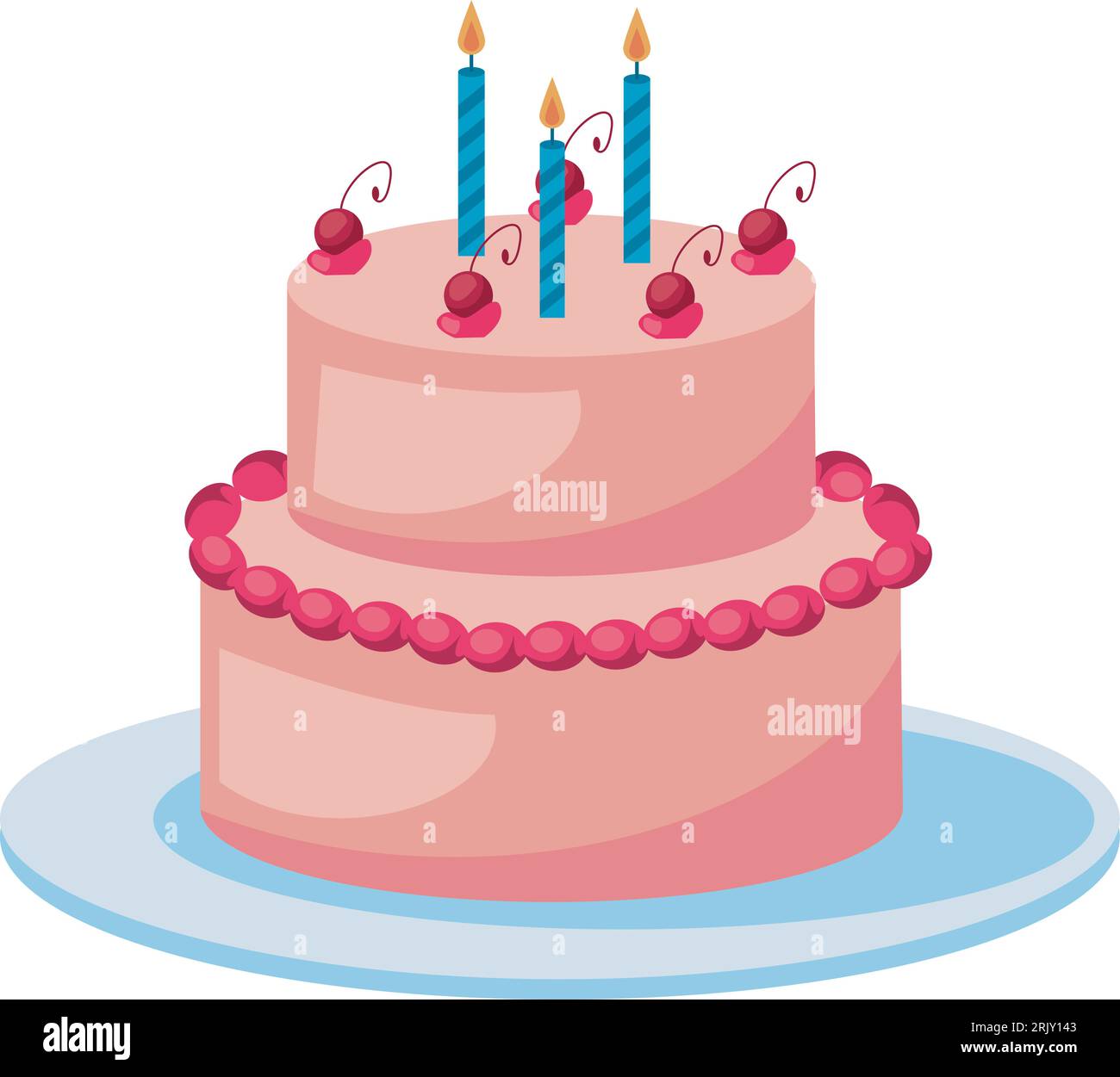 sweet pink cake design Stock Vector Image & Art - Alamy