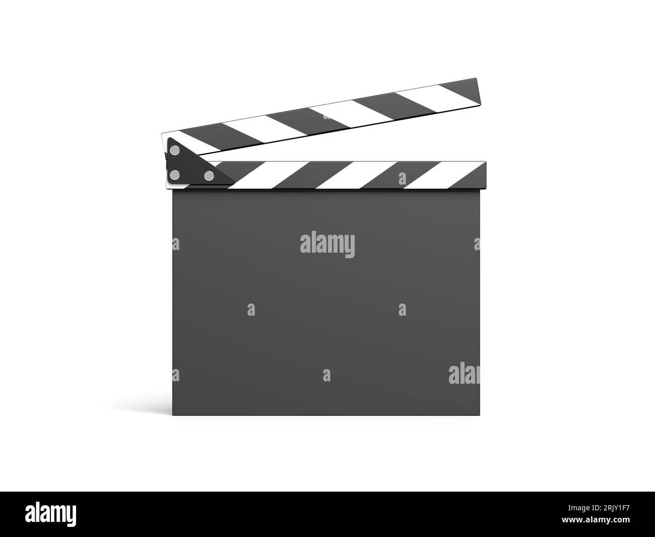 Blank clapperboard isolated on white background. 3d illustration Stock ...