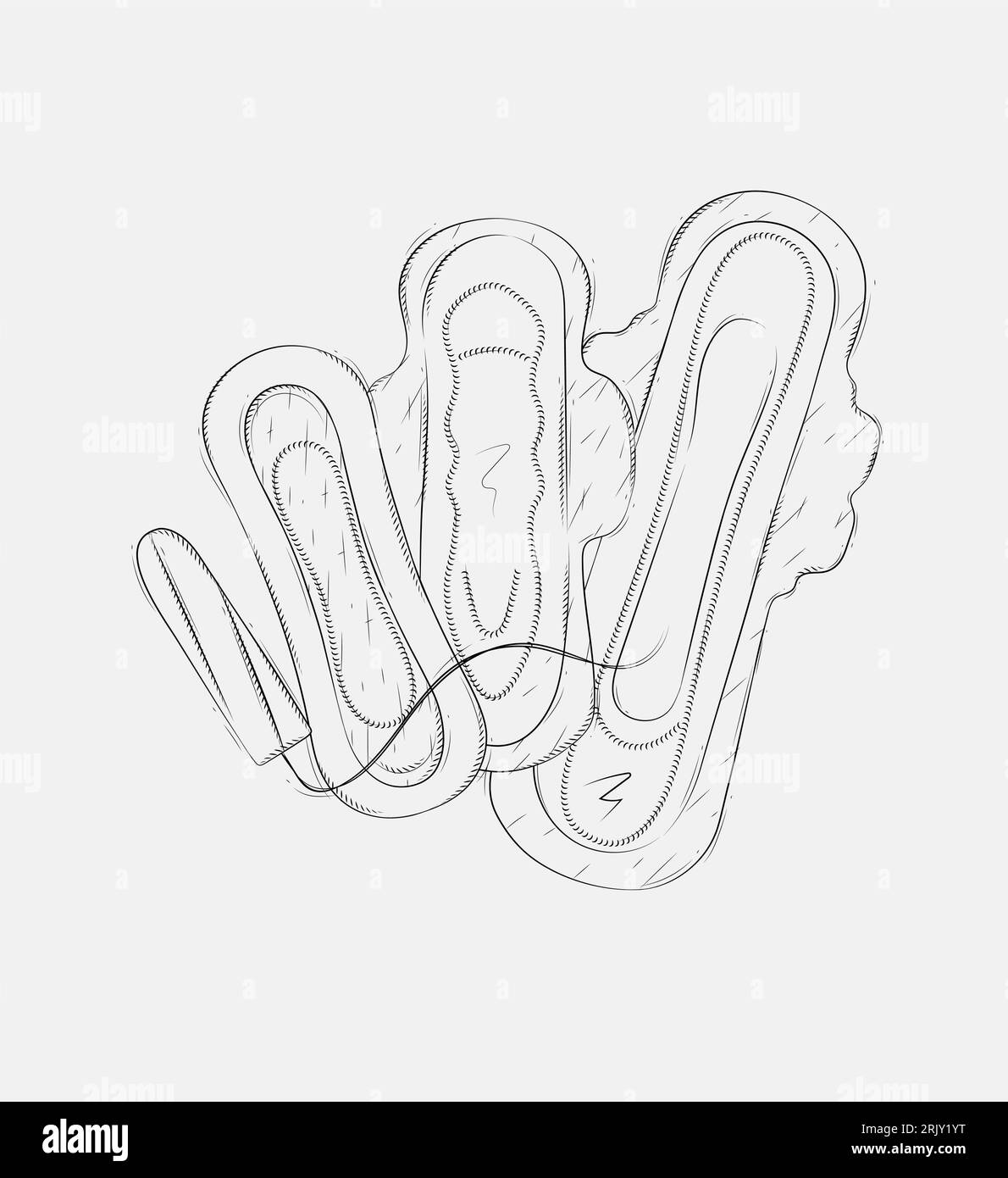 Menstrual cycle drawing Black and White Stock Photos & Images - Alamy