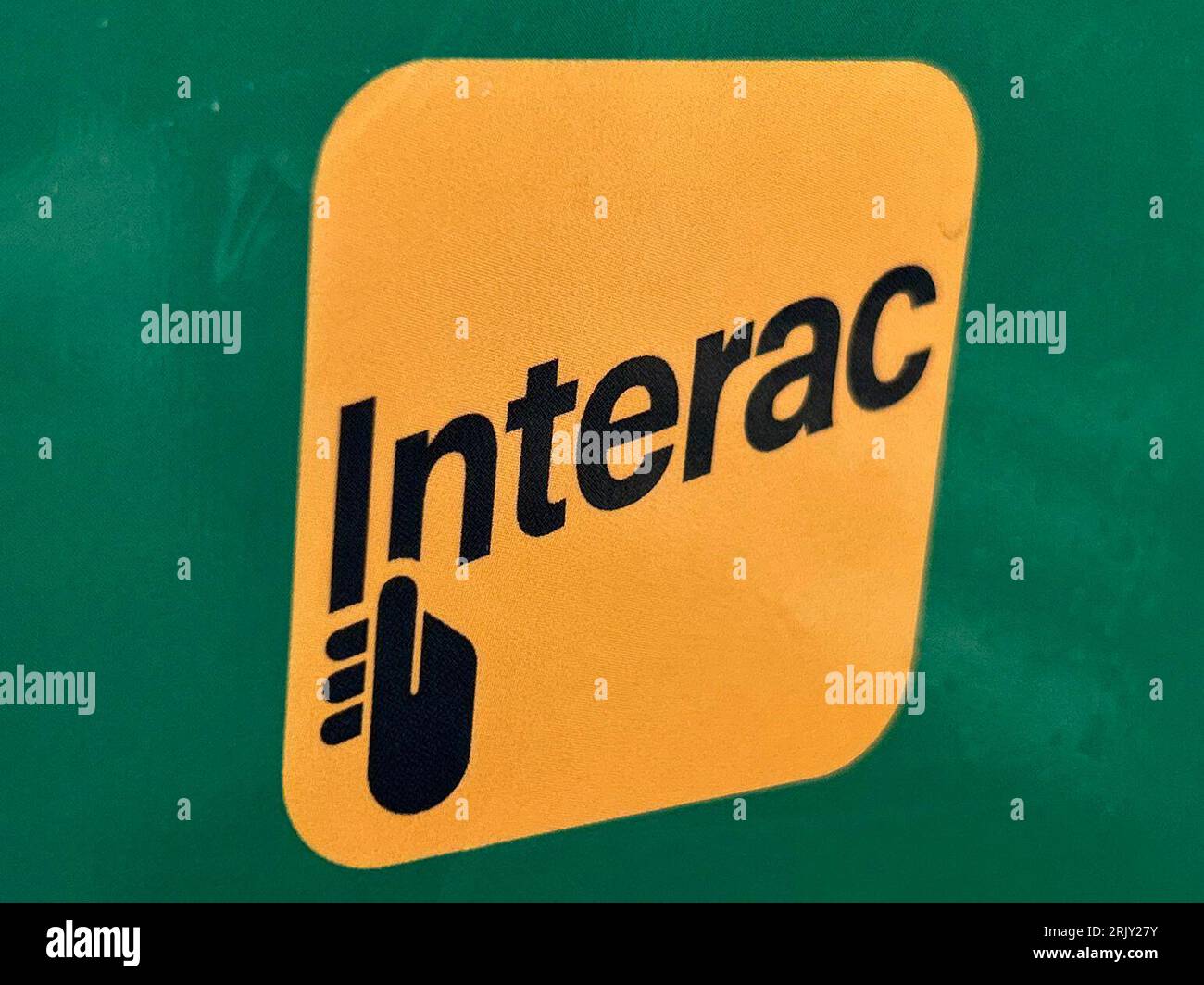 Toronto, Canada. 23rd Aug, 2023. The Interac logo is shown in Toronto ...