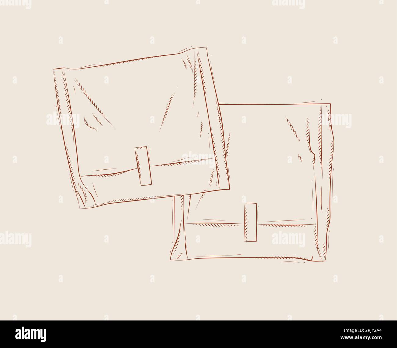 Women packed sanitary pads composition drawing on beige background ...