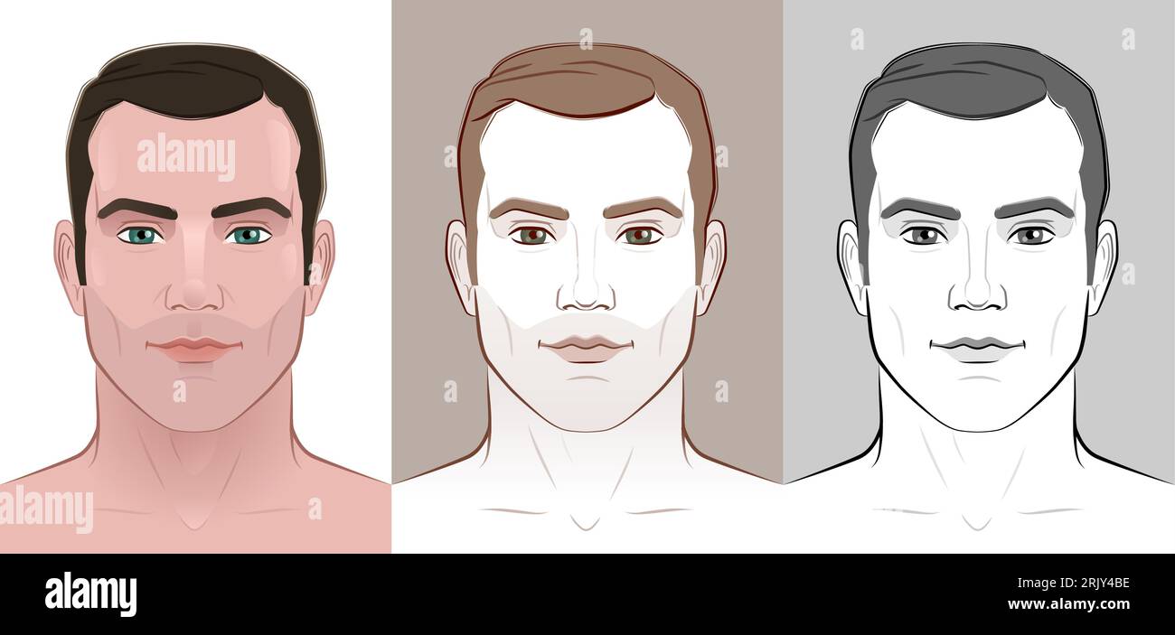 Close up caucasian male Stock Vector Images - Alamy