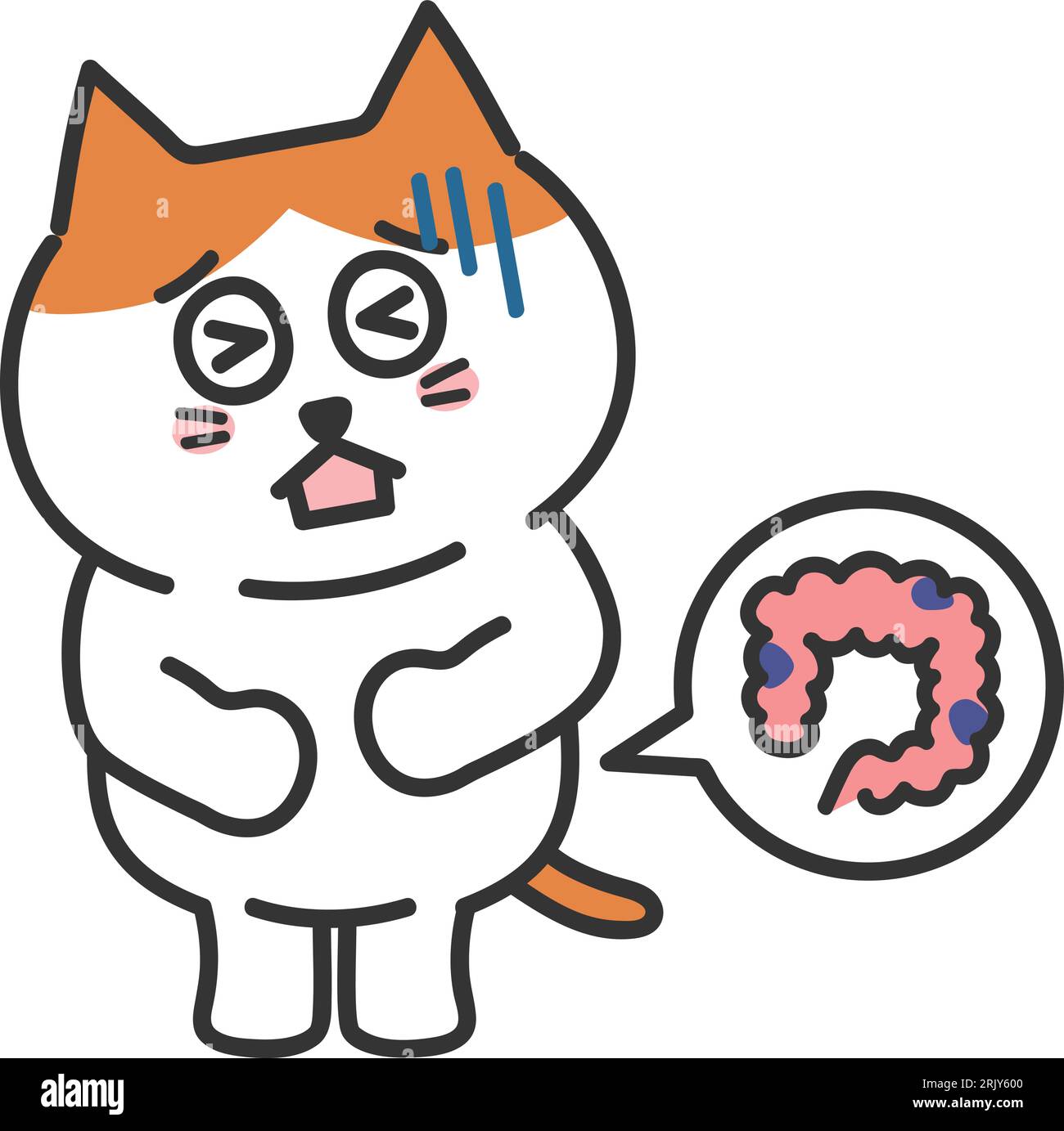 Abdominal pain cartoon hi-res stock photography and images - Alamy