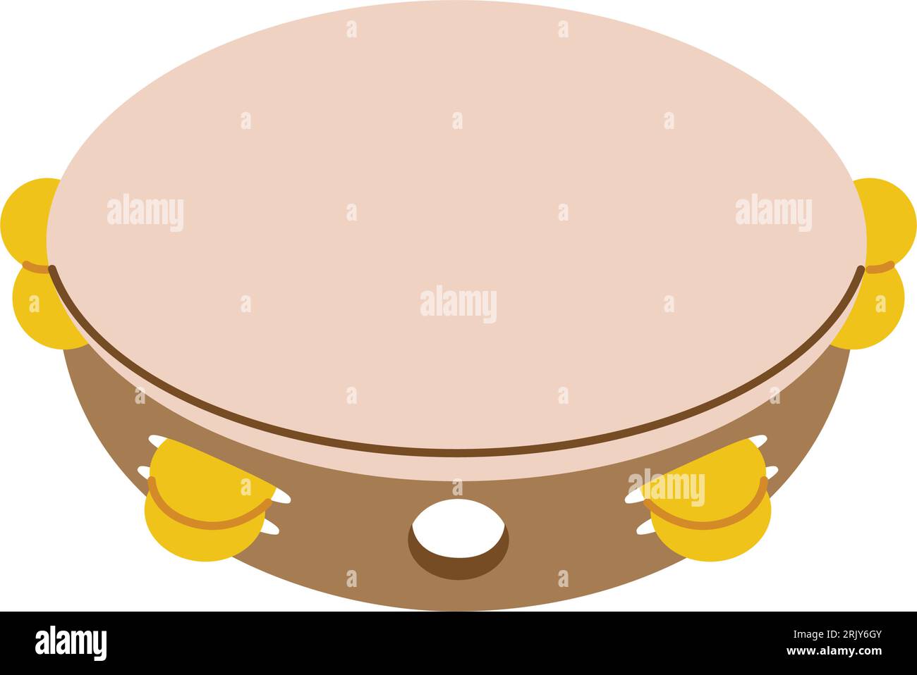 Drum flute. Musical instruments silhouette. Vector illustration Stock ...