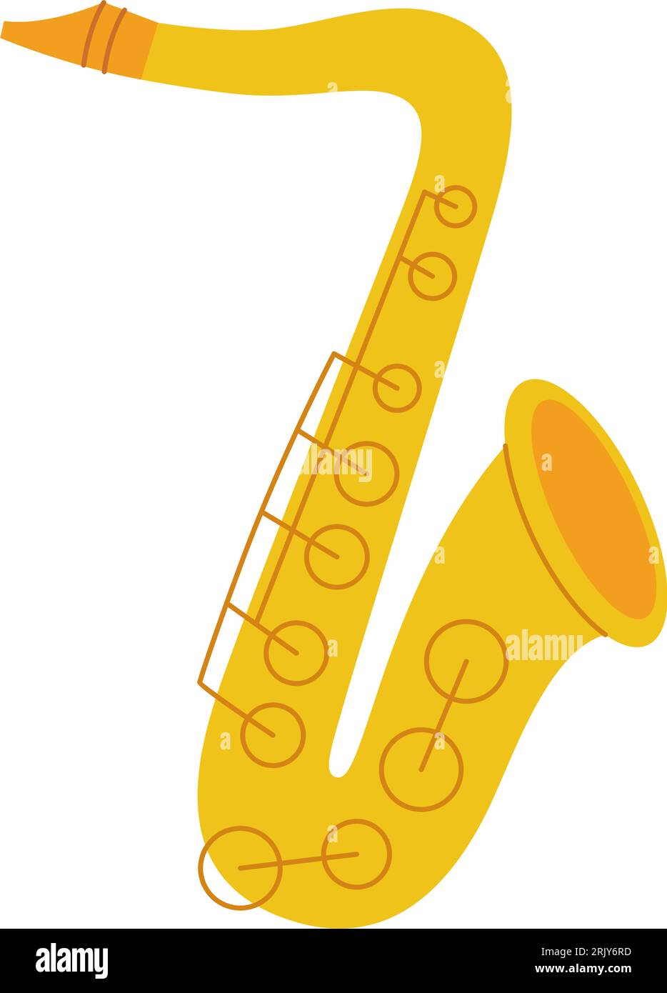 Saxophone. Musical instruments silhouette. Vector illustration Stock ...