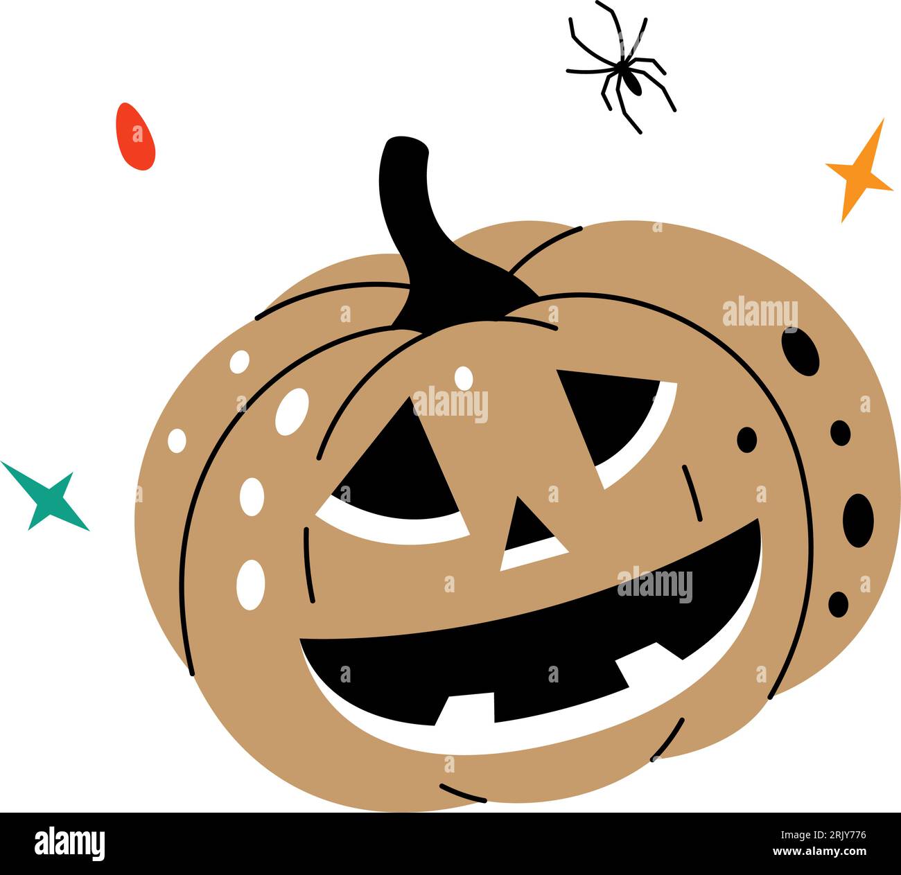 Pumpkin with scary faces. Halloween pumpkin, autumn vegetable. Vector ...