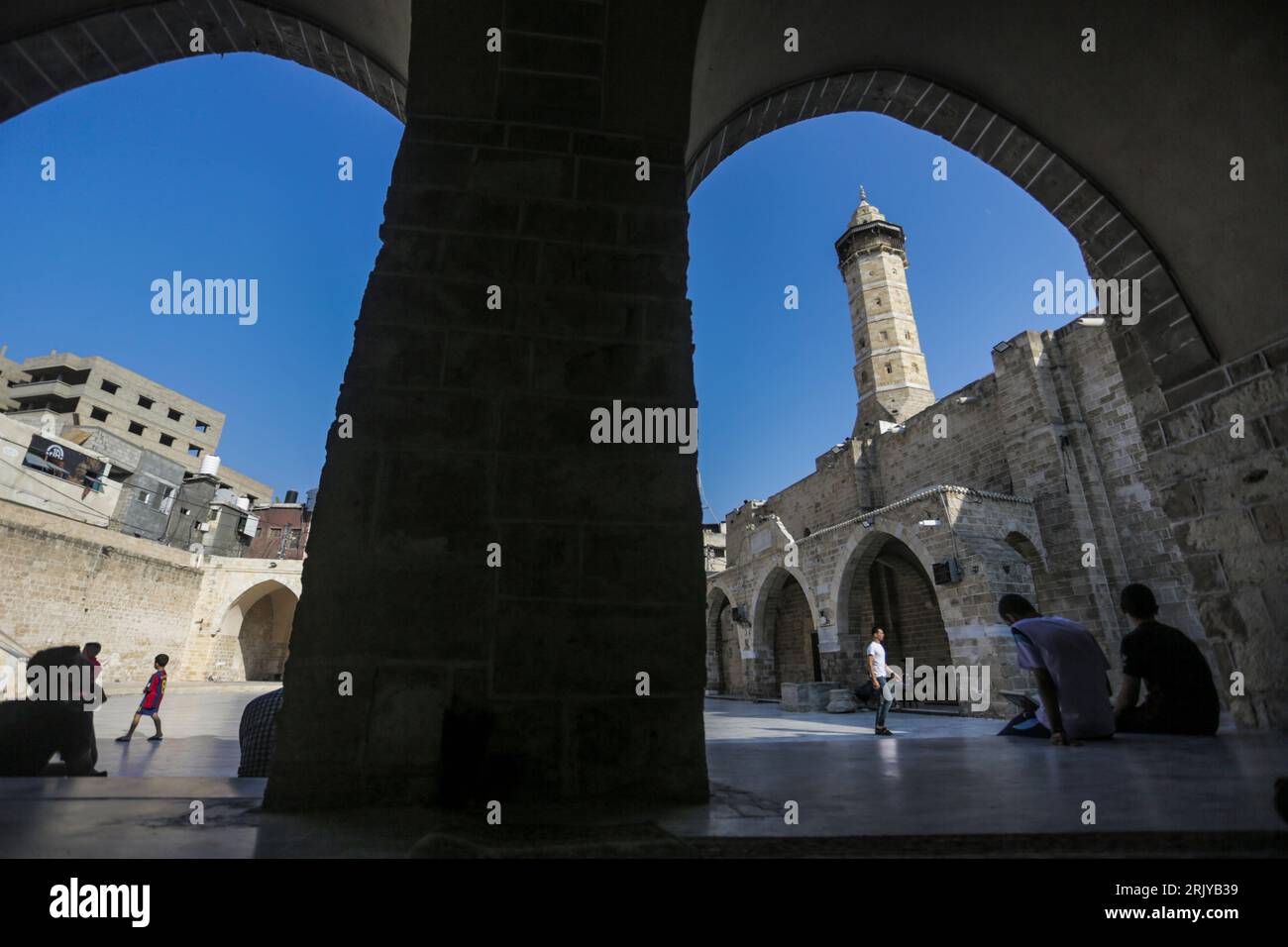 Omari mosque gaza 2023 hi-res stock photography and images - Alamy