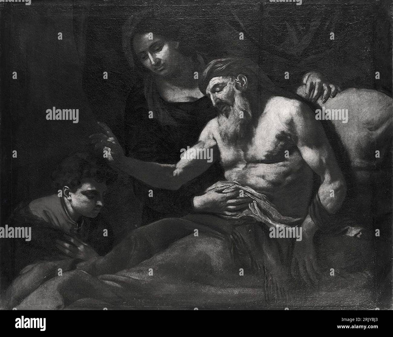 Isaak segnet Jakob between 1632 and 1698 by Johann Carl Loth Stock Photo - Alamy