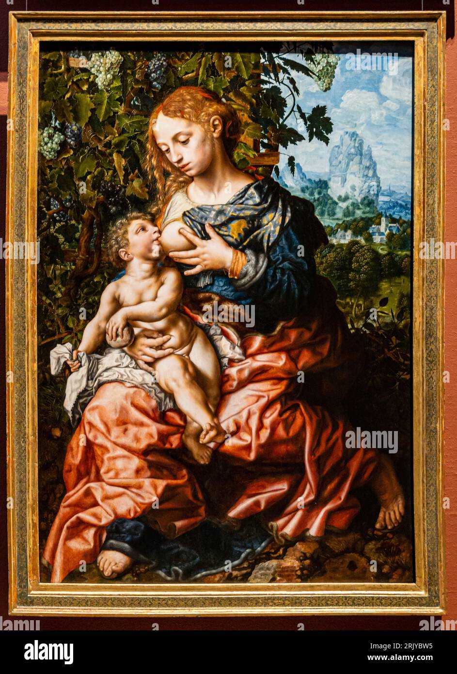 Madonna of Humility 1544 by Jan Sanders van Hemessen Stock Photo - Alamy