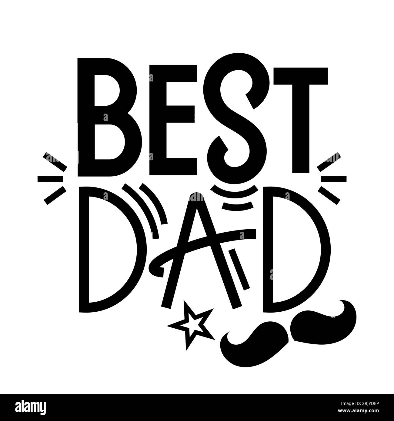 Happy Father s Day banner and giftcard. Best Dad Poster Sign on ...