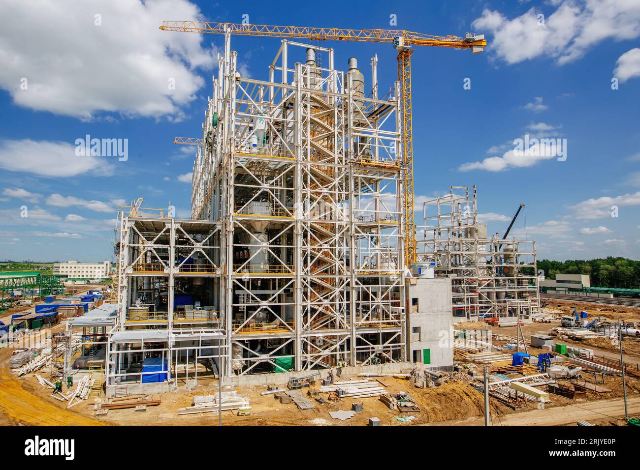 Construction site of chemical factory Stock Photo - Alamy