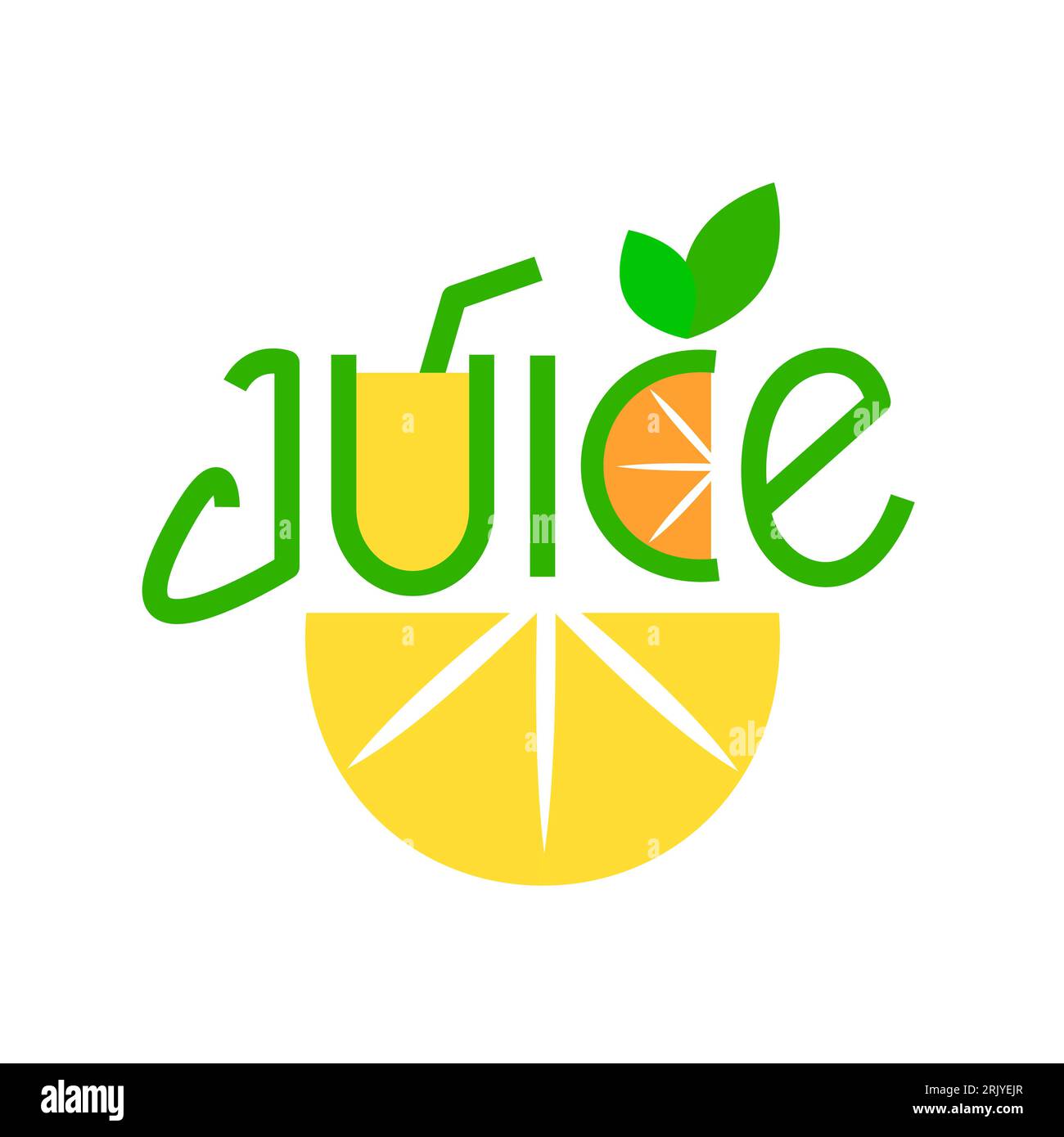 Hand drawn lettering of bright sticker, emblem and banner for fruit and ...