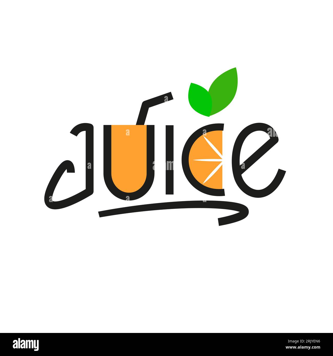 Modern fresh orange logo vector illustration. Fresh orange slice logo ...