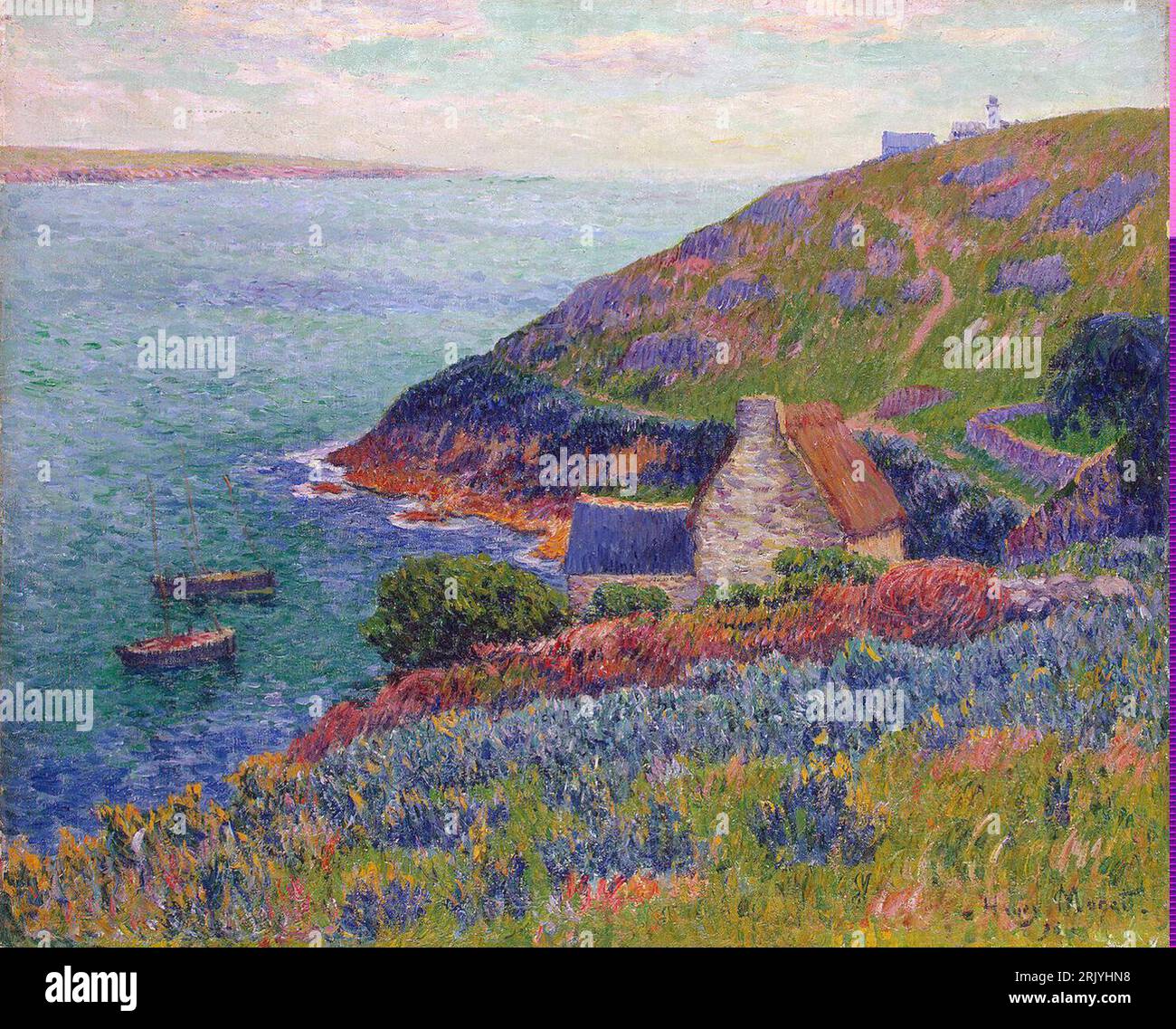 Port Manech circa 1890 by Henry Moret Stock Photo - Alamy