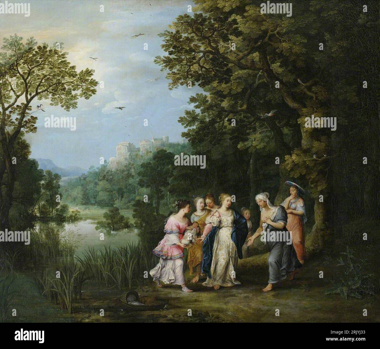 The Finding of Moses between 1610 and 1662 by Adriaen van Stalbemt ...