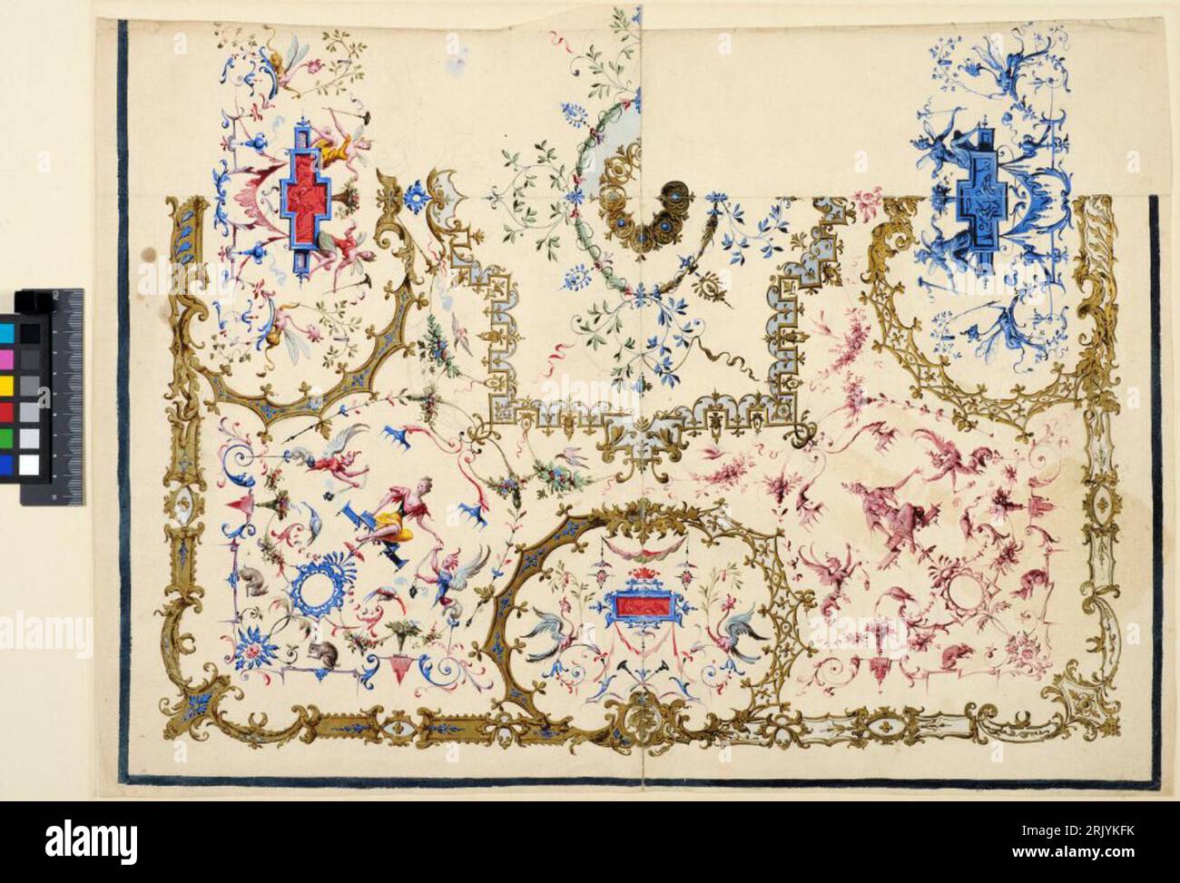 Project for ceiling, two variations 1700 by Claude Audran III Stock ...