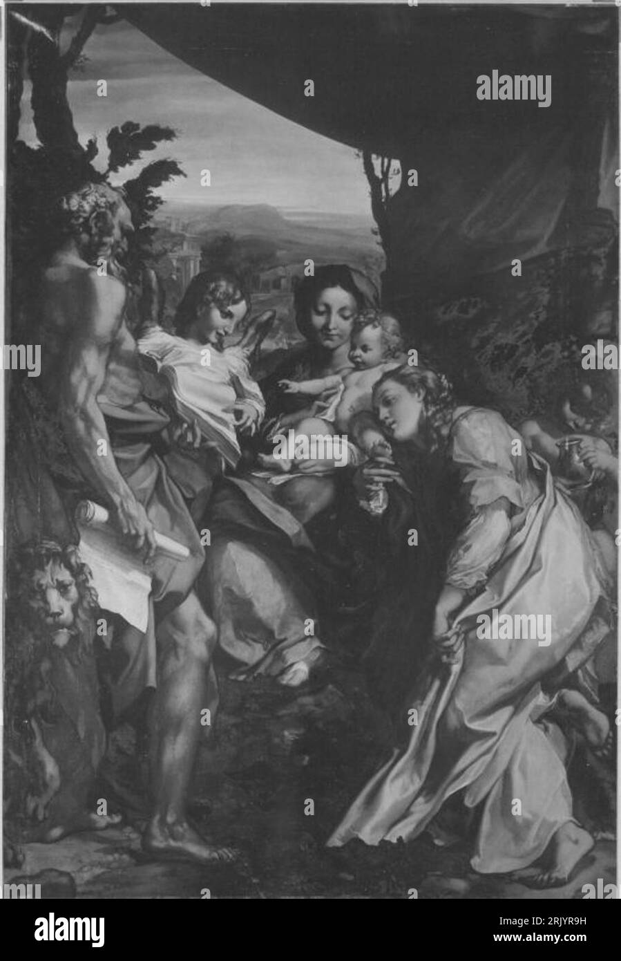 Die Madonna des hl. Hieronymus (nach Correggio) 1881 by August Wolf ...