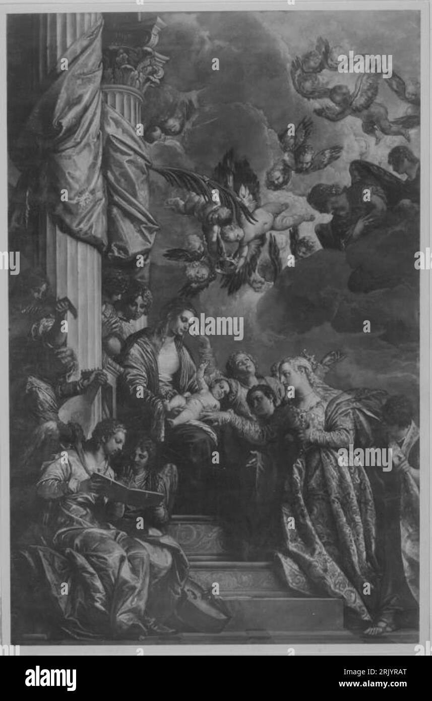 Vermählung der hl. Katharina (nach Veronese) 1874 by August Wolf Stock ...