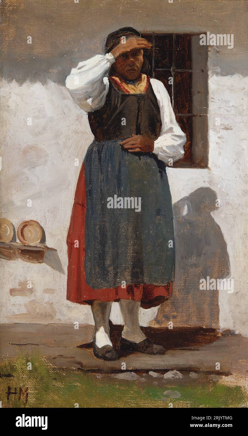 Peasant Woman from Bayern 1860s by Hjalmar Munsterhjelm Stock Photo - Alamy
