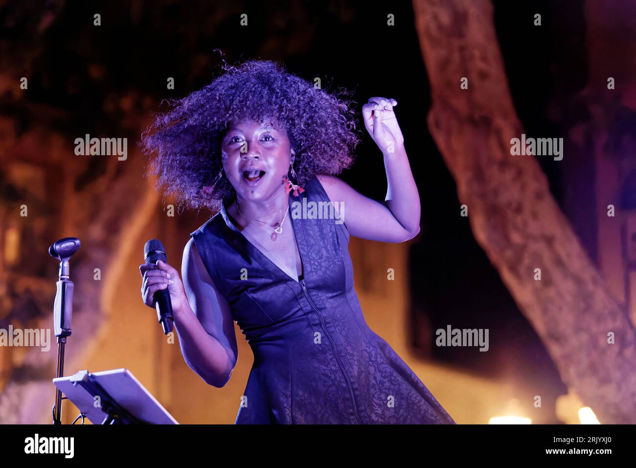 Agde, France. 20th, Aug, 2023.Kenny Andra Michelle Margant, singer of ...