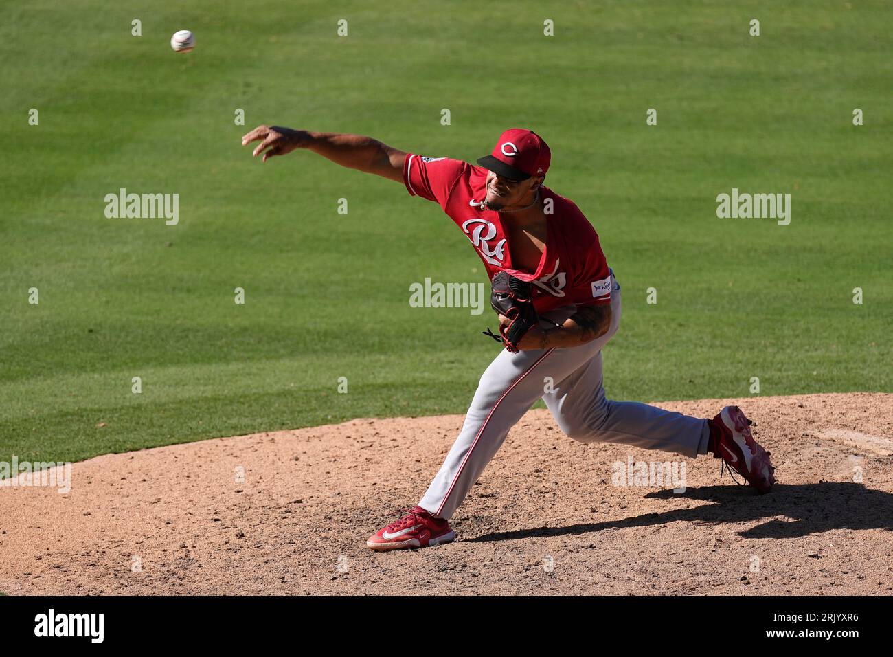 Cincinnati Reds relief pitcher Fernando Cruz throws to the plate during ...