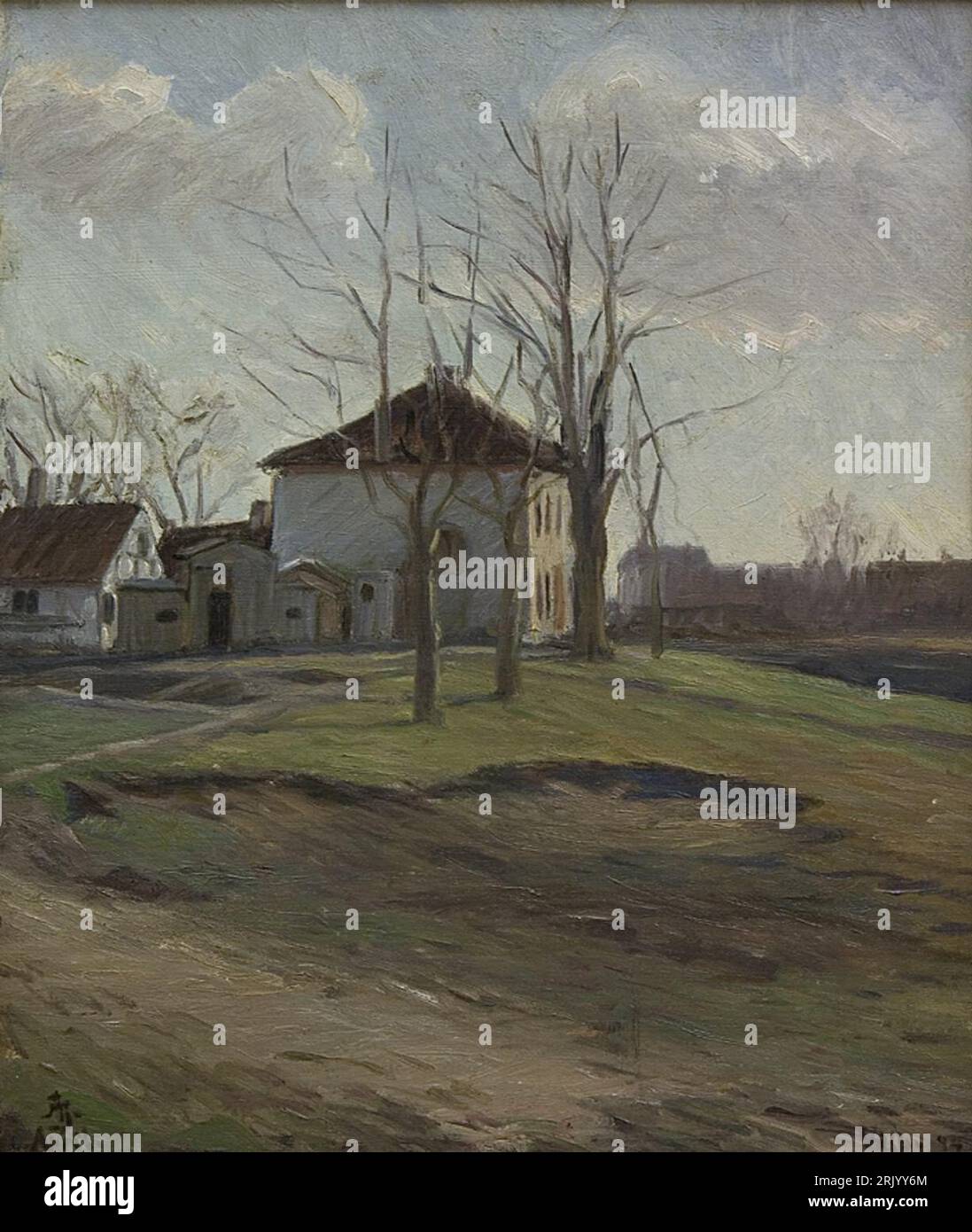 A Farm in Valby, near Copenhagen 1894 by Albert Gottschalk Stock Photo ...