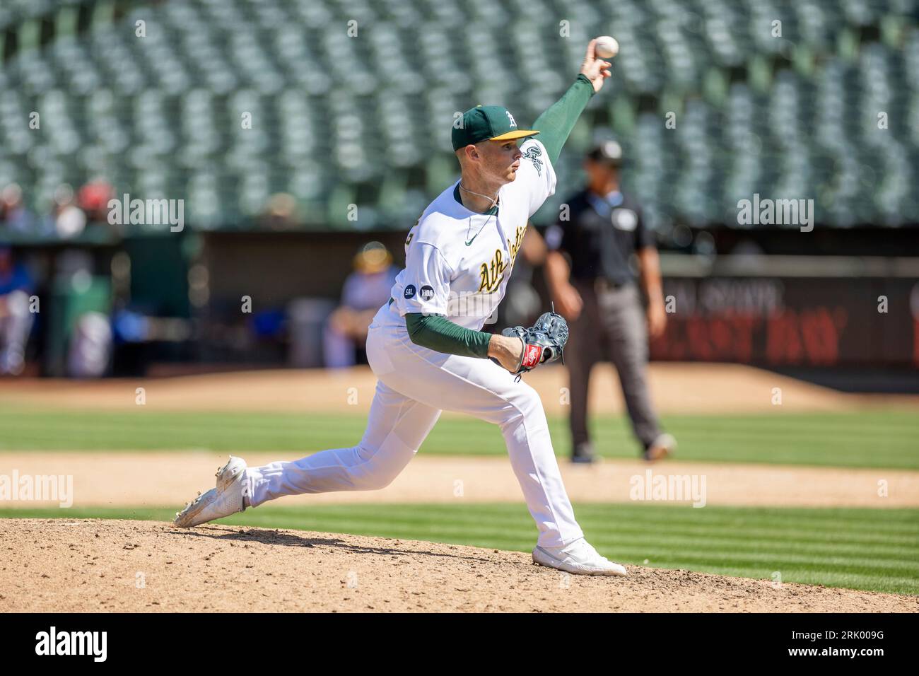 OAKLAND, CA - AUGUST 23: Oakland Athletics pitcher Sean Newcomb (16 ...