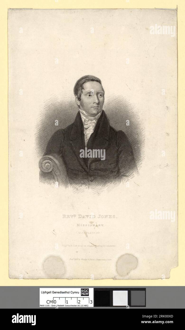 Revd. David Jones, Missionary (Madagascar) 1833 by Henry Richard Cook ...