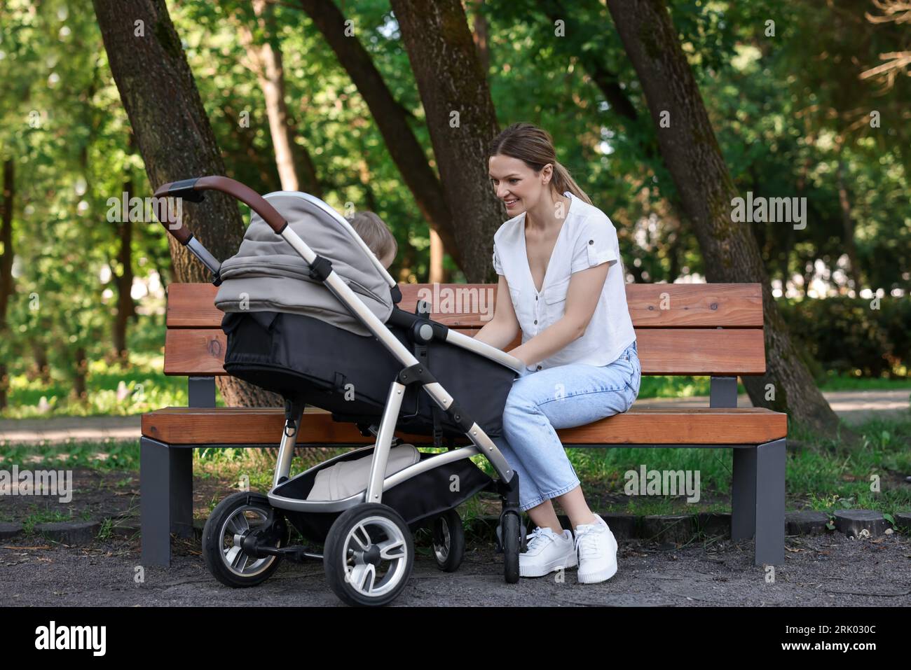 Nanny with stroller hi-res stock photography and images - Alamy