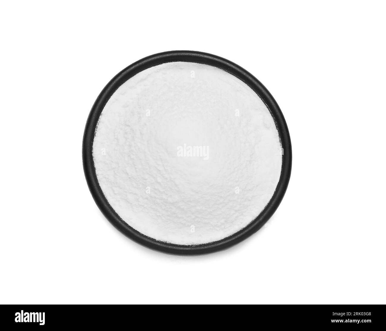 Bowl of natural starch isolated on white, top view Stock Photo - Alamy