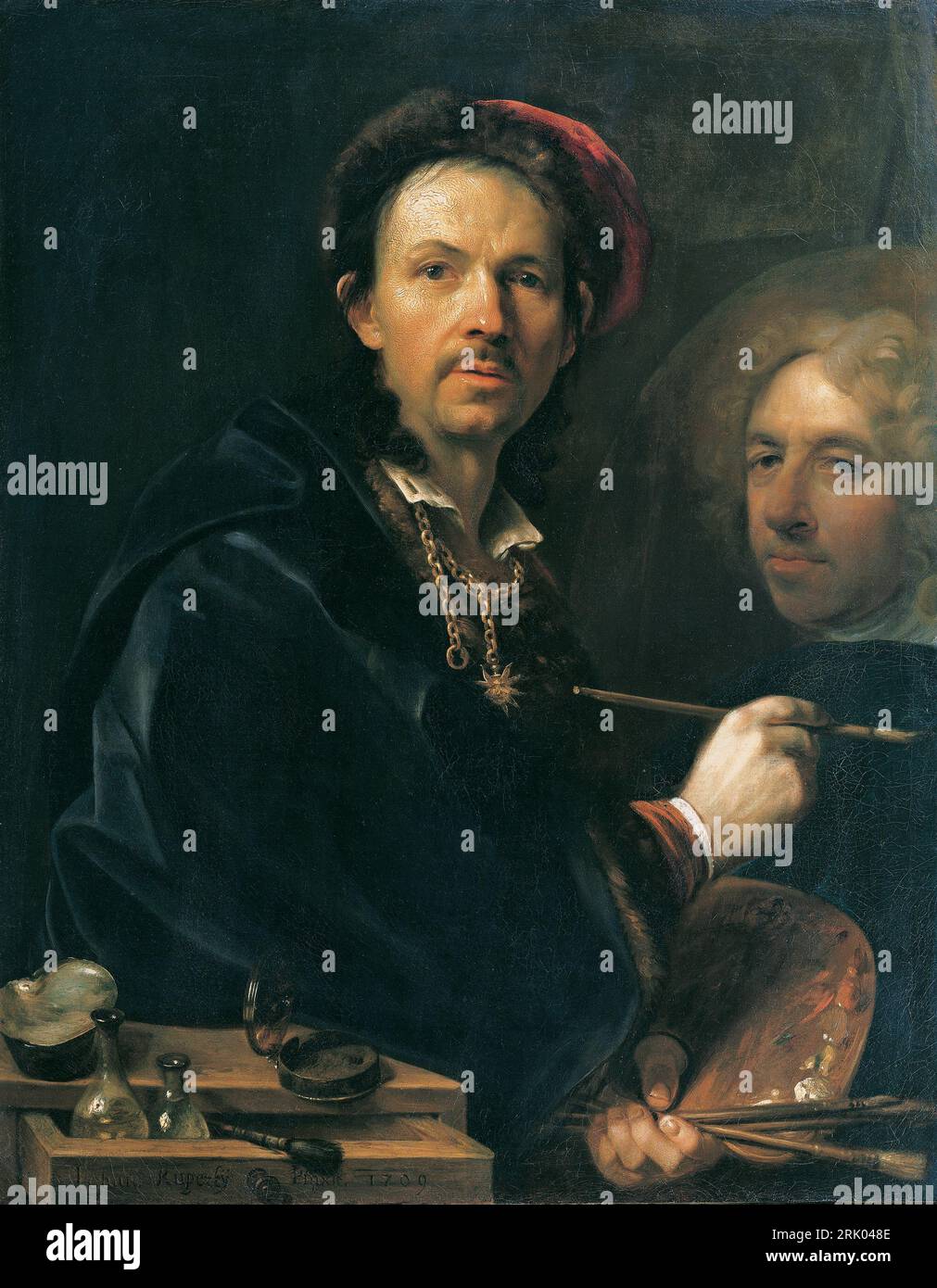 Self-Portrait 1709 by Jan Kupecký Stock Photo - Alamy