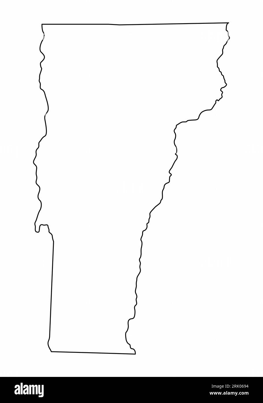 Vermont map outline isolated on white background Stock Vector Image ...