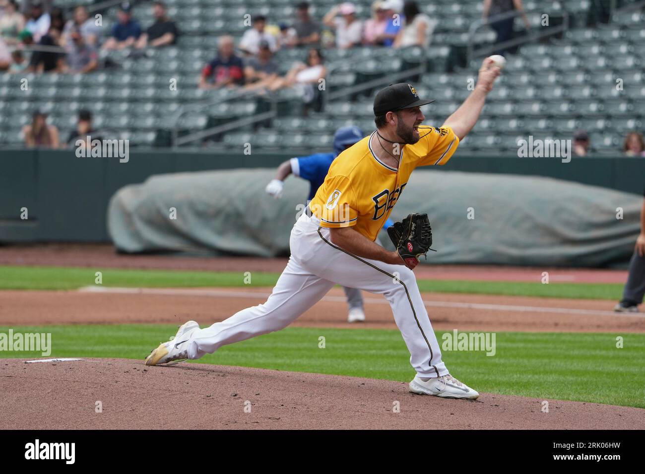 August 20 2023: Salt Lake pitcher Jake Kalish (37) strikes out during ...