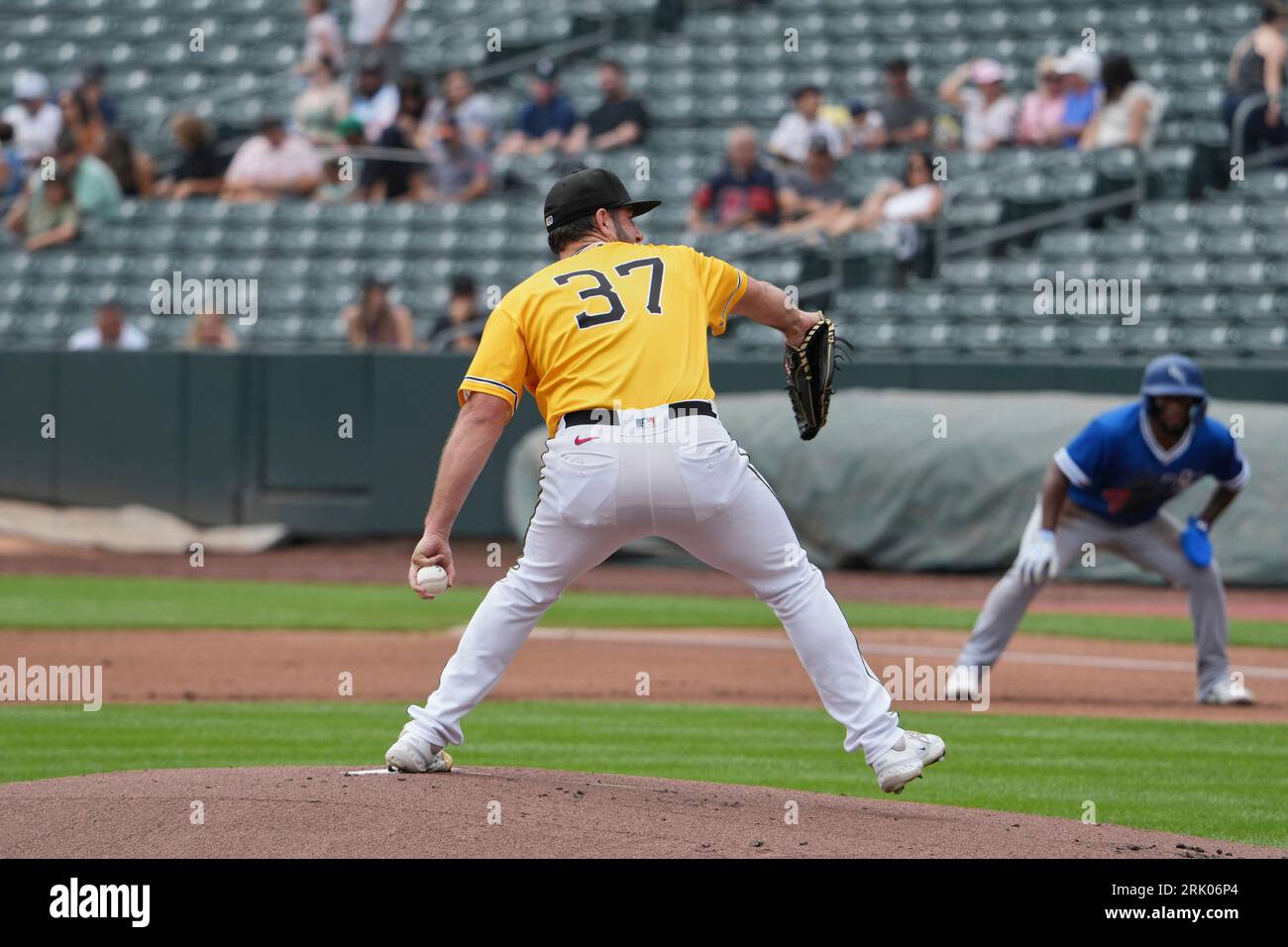 August 20 2023: Salt Lake pitcher Jake Kalish (37) strikes out during ...