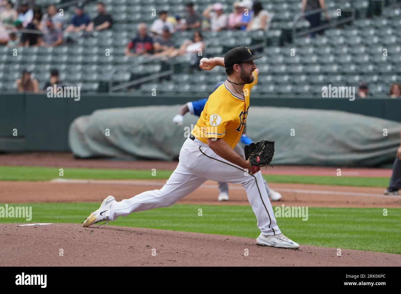 August 20 2023: Salt Lake pitcher Jake Kalish (37) strikes out during ...